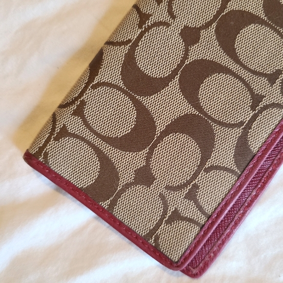 Coach | Bags | Coach Monogram Checkbook Cover | Poshmark